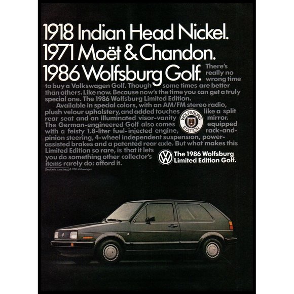 Volkswagen | Art | 986 Vw Volkswagen Golf Wolfsburg Edition Vintage ...